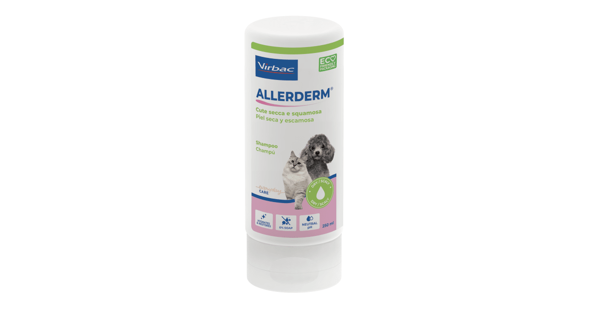 Allerderm™ Champú Piel Seca y Escamosa - Perros y Gatos - Virbac Spain